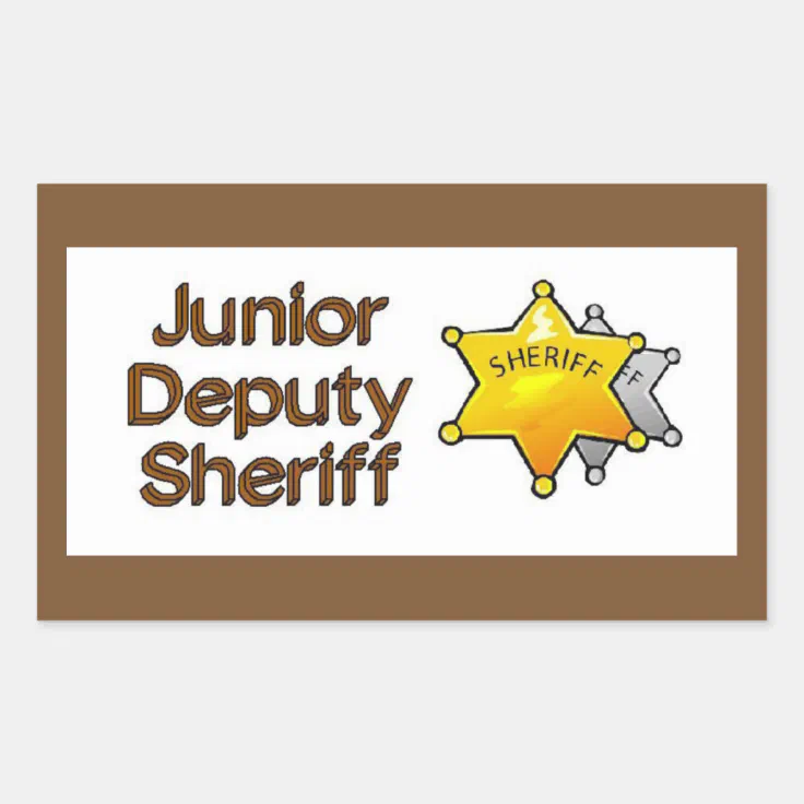 Junior Deputy Sheriff Rectangular Sticker | Zazzle