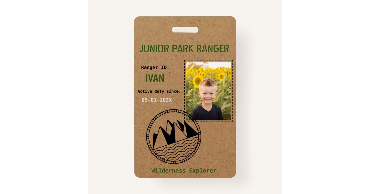 Junior Park Ranger Birthday Party Badge | Zazzle
