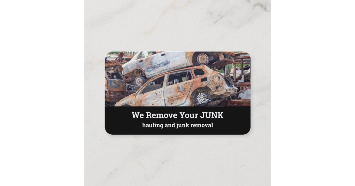 Junk Auto Wrecking Removal Recycling Business Card | Zazzle