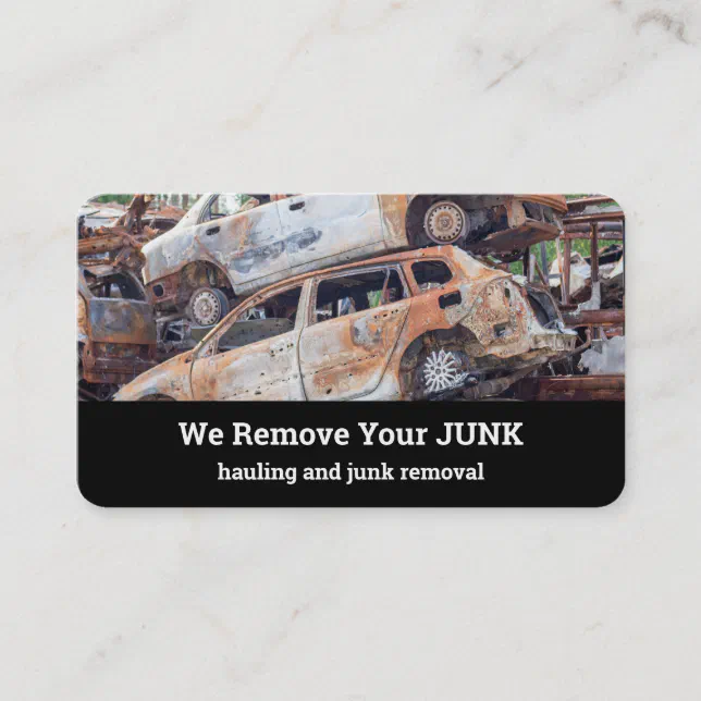 Junk Auto Wrecking Removal Recycling Business Card | Zazzle