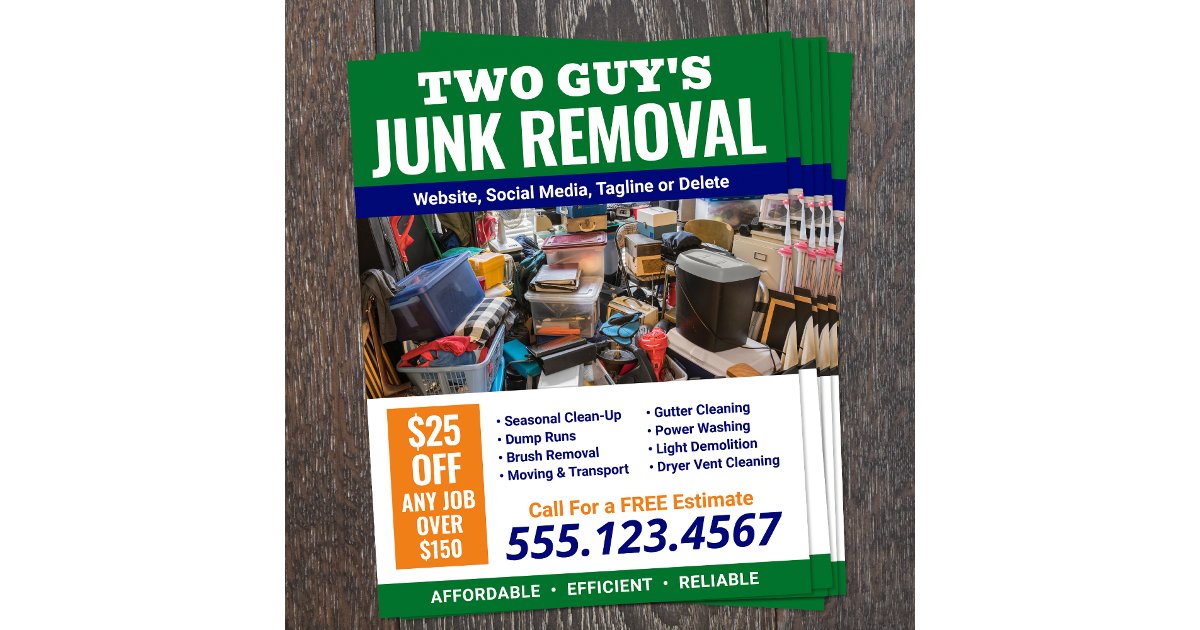 Junk Removal Advertising Flyer | Zazzle