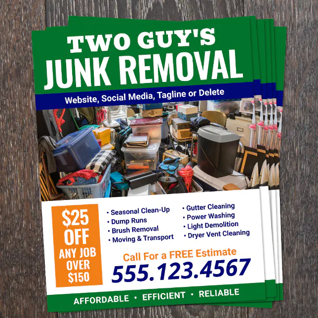 Junk Removal Advertising Flyer | Zazzle
