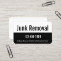 Junk Removal Black and White Promotional Template Business Card | Zazzle