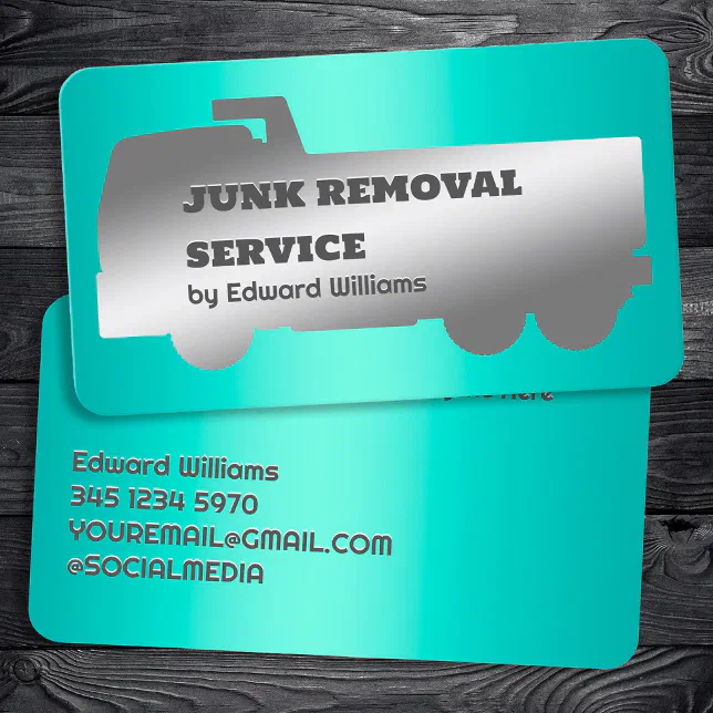 Junk Removal Dump Truck Business Card | Zazzle