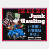Junk Removal. Garbage Hauling. Advertising Sign | Zazzle