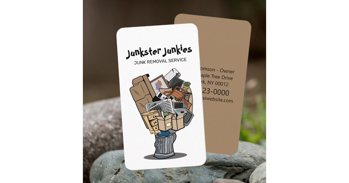 Junk Removal Garbage Hauling Service Business Card | Zazzle