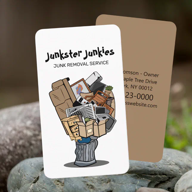 Junk Removal Garbage Hauling Service Business Card | Zazzle
