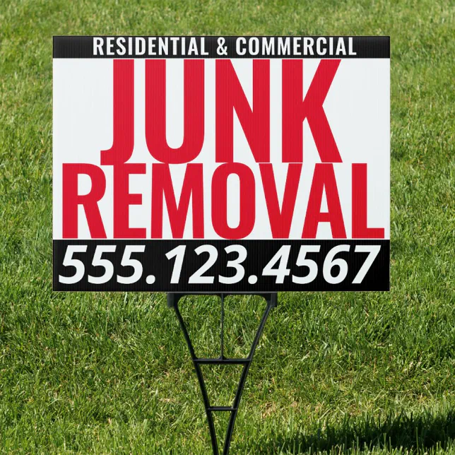 Junk Removal Sign | Zazzle