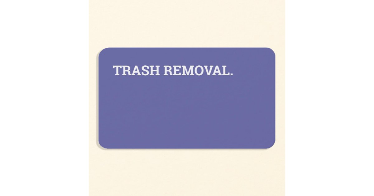 Junk Removal Trash Recycling Business Card | Zazzle