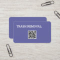 Junk Removal Trash Recycling QR Code Business Card | Zazzle