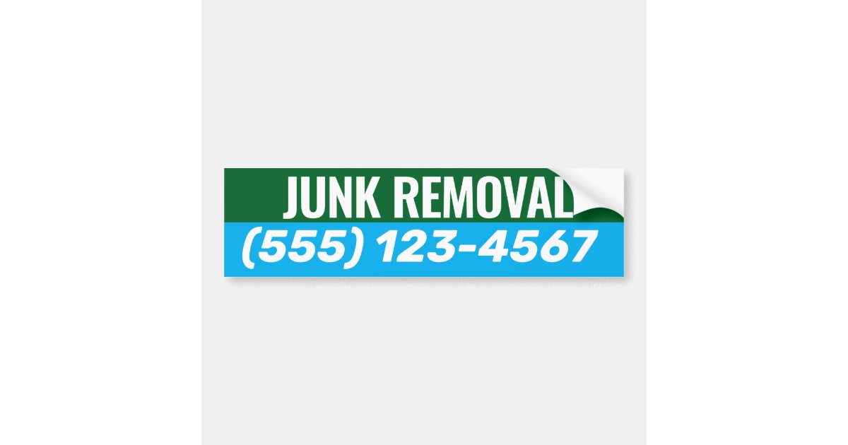Junk Removal & Waste Hauling Bumper Sticker | Zazzle