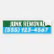 Junk Removal & Waste Hauling Bumper Sticker | Zazzle