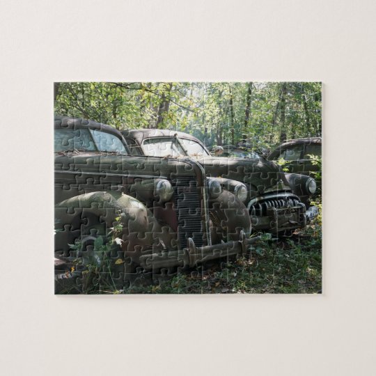 Junkyard cars jigsaw puzzle | Zazzle.com
