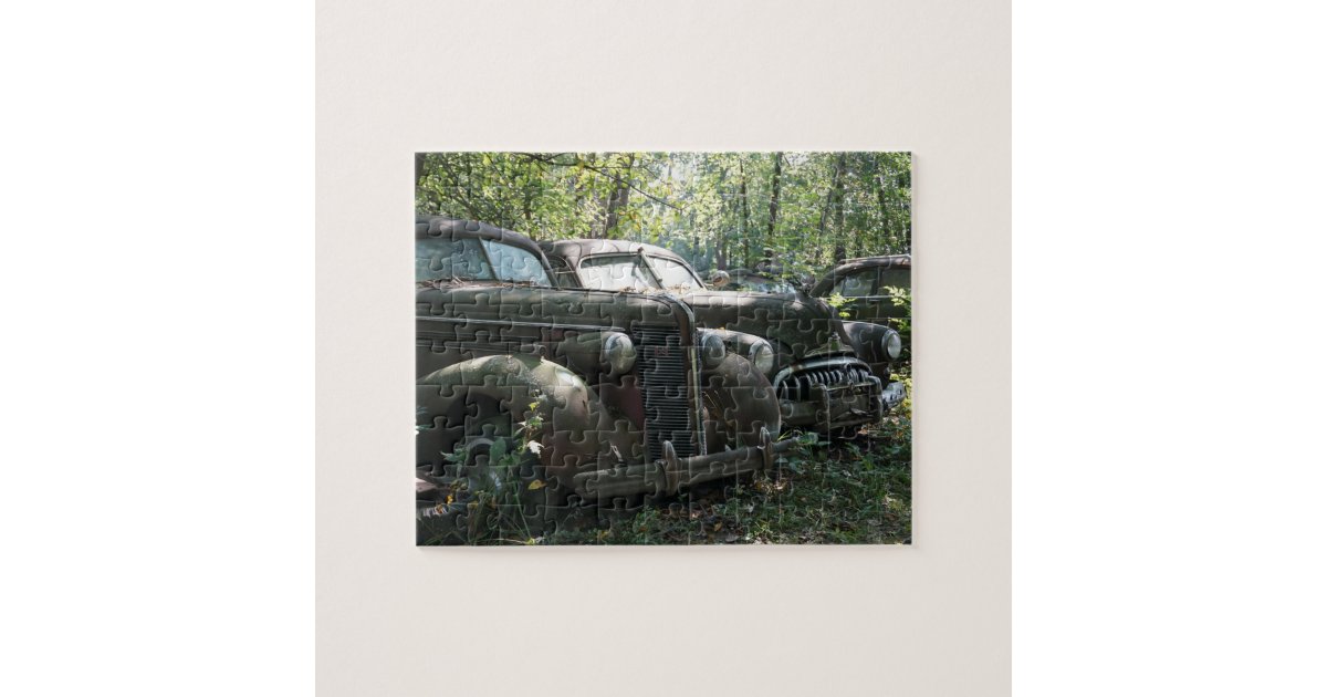 Junkyard cars jigsaw puzzle | Zazzle