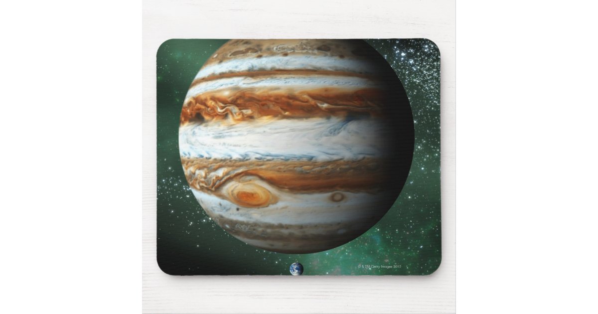 Jupiter and Earth Comparison Mouse Pad | Zazzle Jupiter and Earth Comparison Mouse Pad | Zazzle