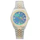 Jupiter Blue Fire Opal Diamond Solitaire Dial Watch | Zazzle