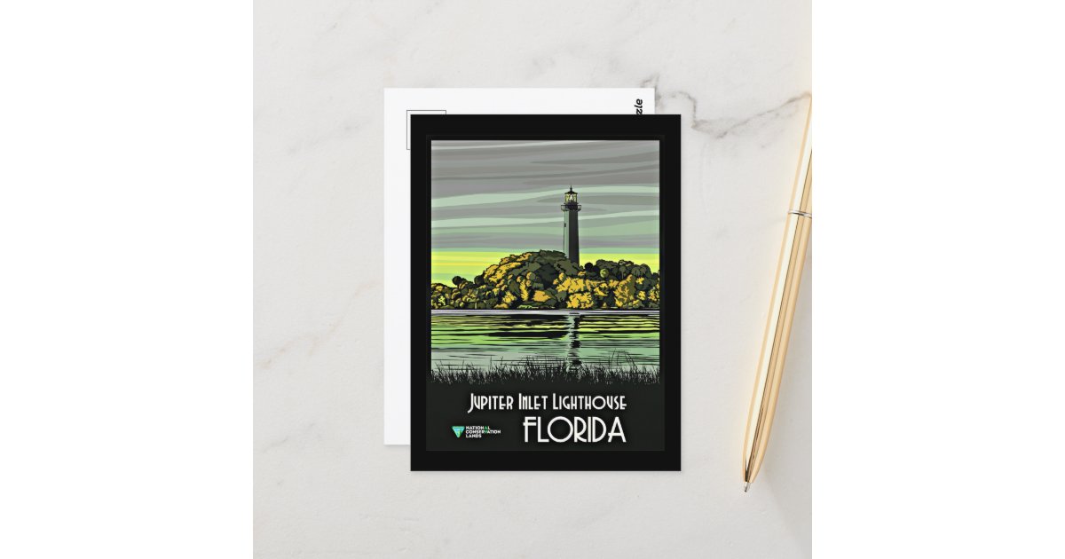 Jupiter, Florida vintage travel poster Postcard | Zazzle