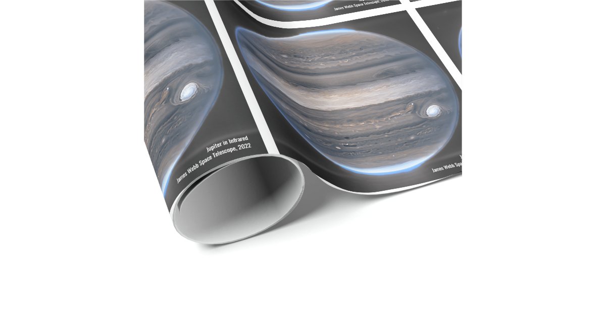 Jupiter in Infrared, James Webb Space Telescope Wrapping Paper | Zazzle