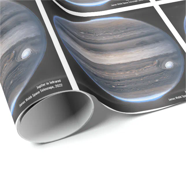 Jupiter in Infrared, James Webb Space Telescope Wrapping Paper | Zazzle