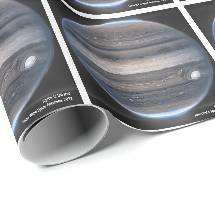 Jupiter in Infrared, James Webb Space Telescope Wrapping Paper | Zazzle
