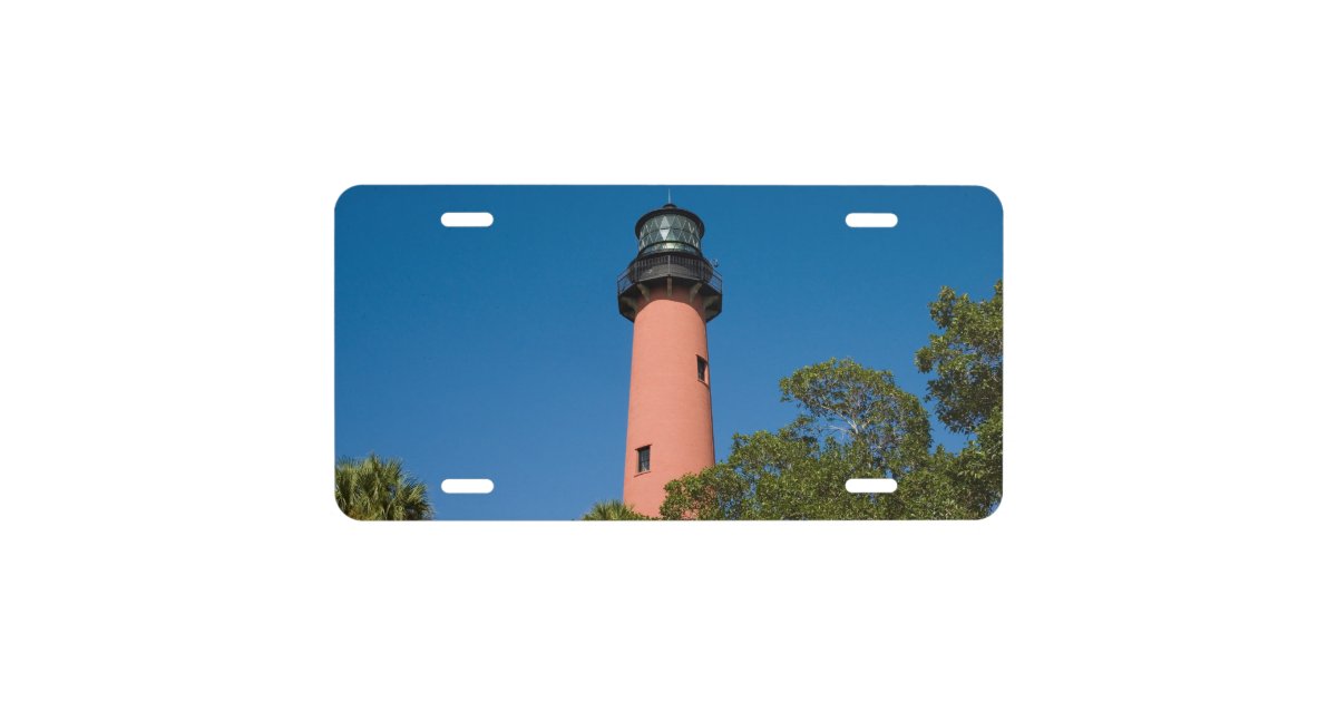 Jupiter Inlet Light License Plate | Zazzle