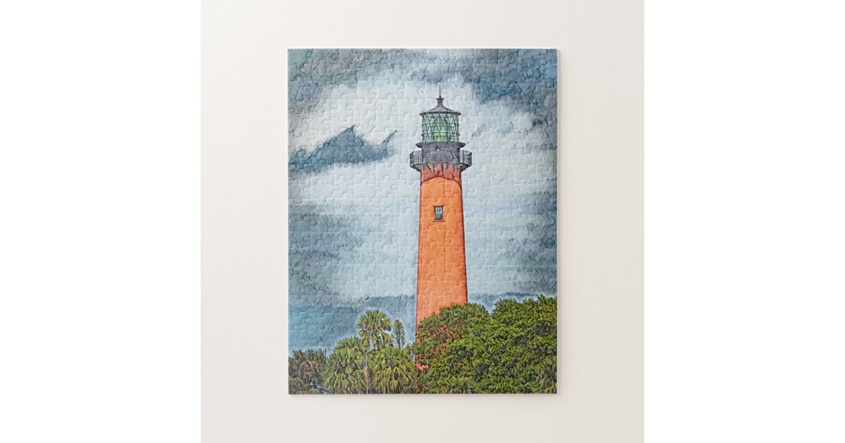 Jupiter Lighthouse Jigsaw Puzzle | Zazzle