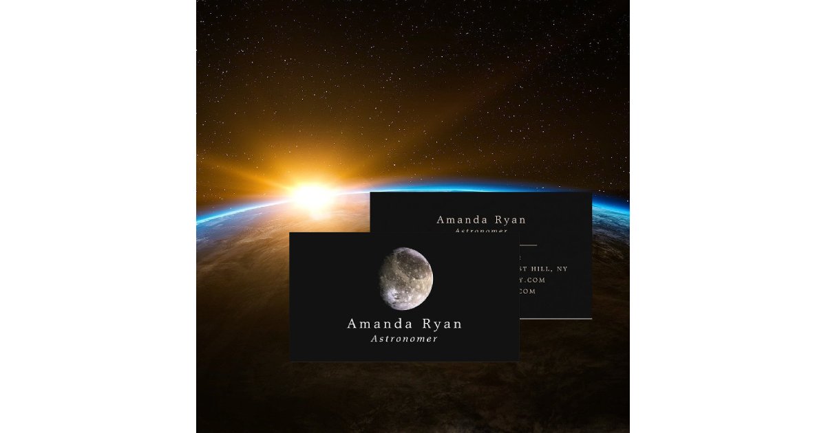Jupiter's Ganymede Galilean Moon, Astronomy Business Card | Zazzle