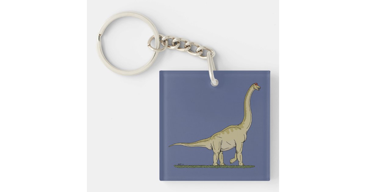 Jurassic Dinosaur Brachiosaurus Keychain | Zazzle