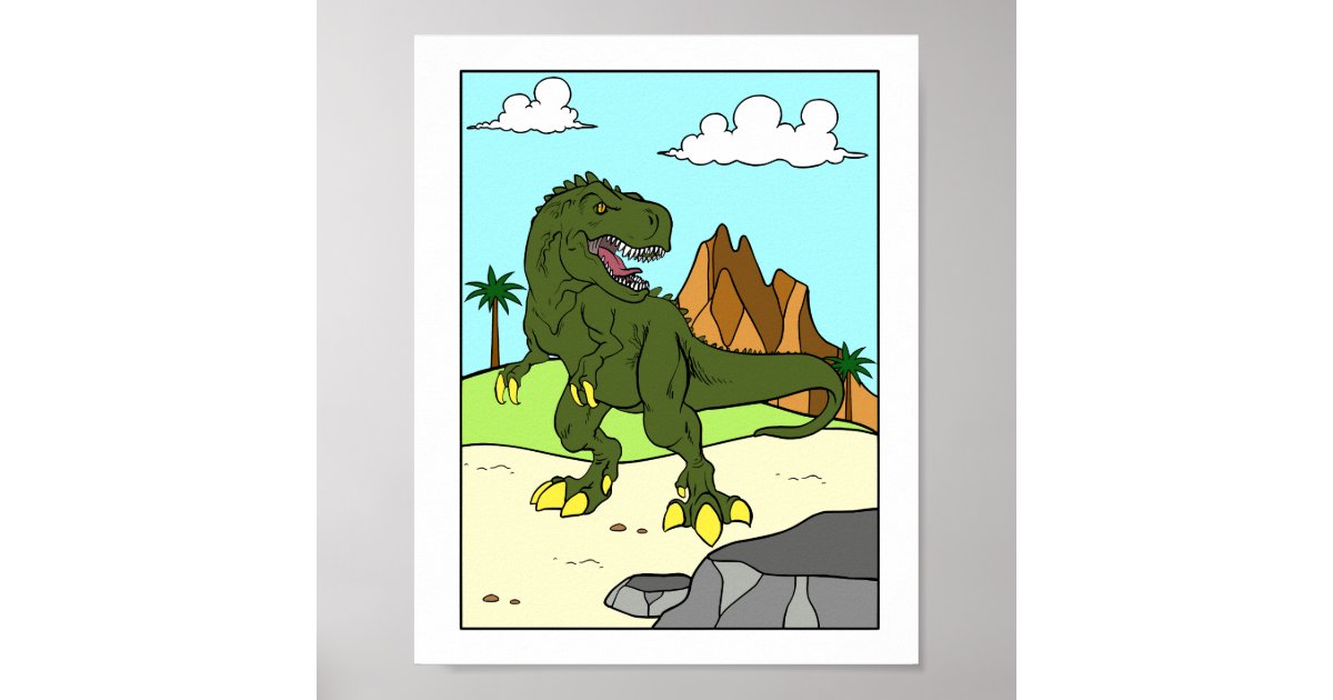 Jurassic Roar - Dinosaur Adventure Kids Poster | Zazzle