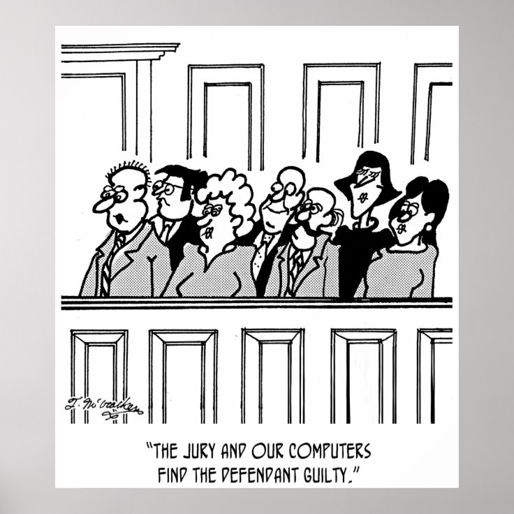 Jury Cartoon 2640 Poster | Zazzle
