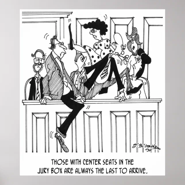Jury Cartoon 4657 Poster | Zazzle