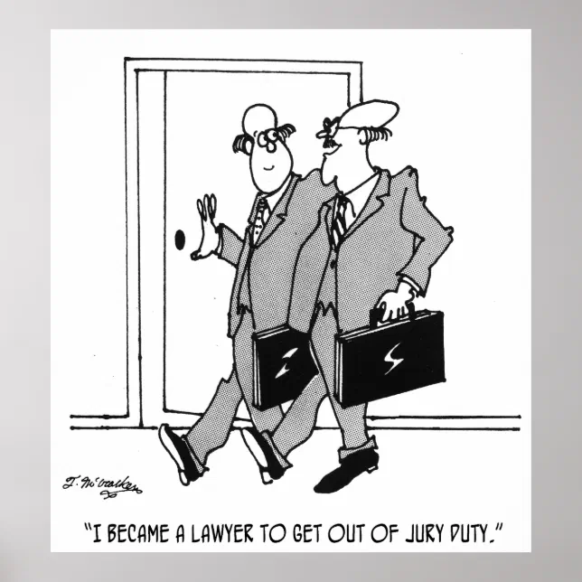 Jury Cartoon 5492 Poster | Zazzle