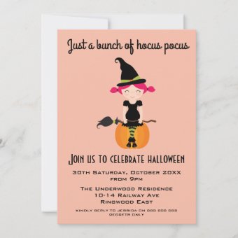 JUST A BUNCH OF HOCUS POCUS INVITATION | Zazzle