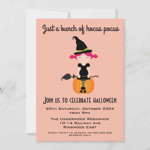 JUST A BUNCH OF HOCUS POCUS INVITATION | Zazzle