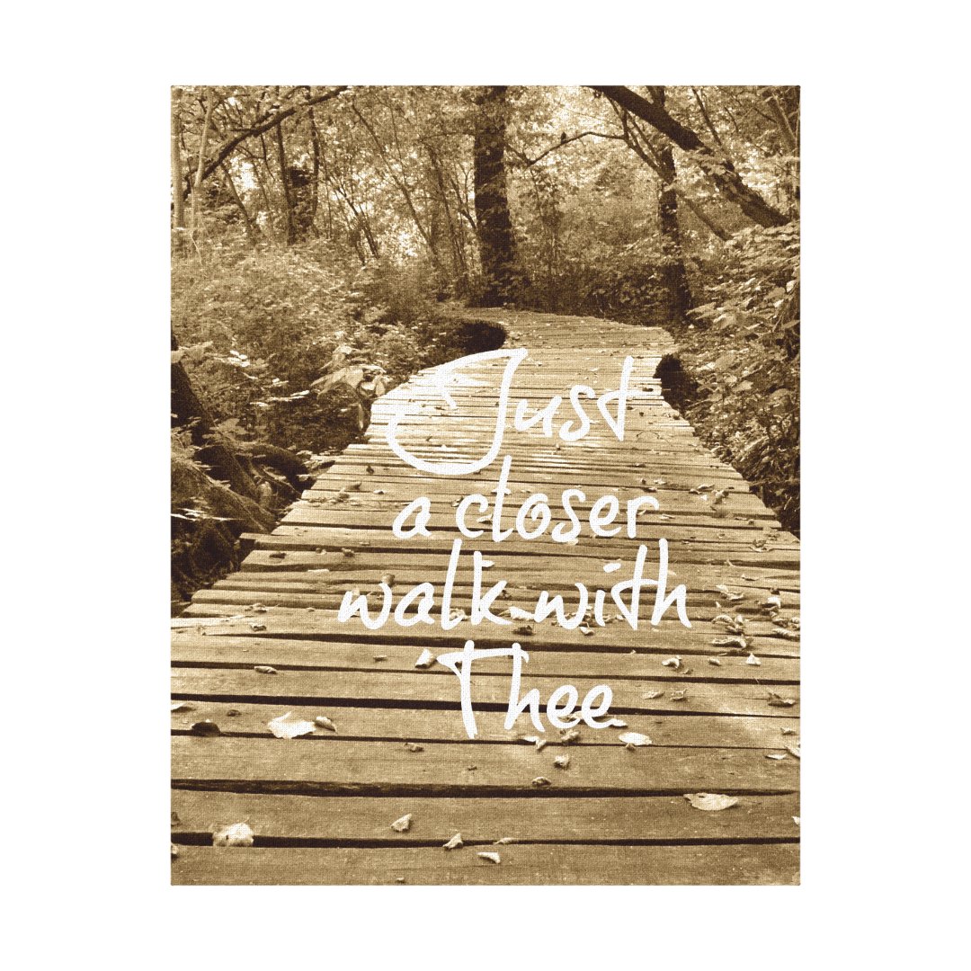 Just a Closer Walk with Thee Christian Hymn Canvas Print | Zazzle