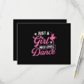 Just A Girl Who Loves Dance - Dancer Dancing Lover RSVP Card | Zazzle