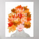 Just A Girl Who Loves Fall Watercolor Fall Beauty Poster | Zazzle