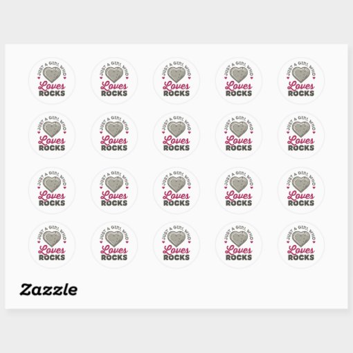 Just a Girl Who Loves Rocks Geology Geologist Classic Round Sticker ...