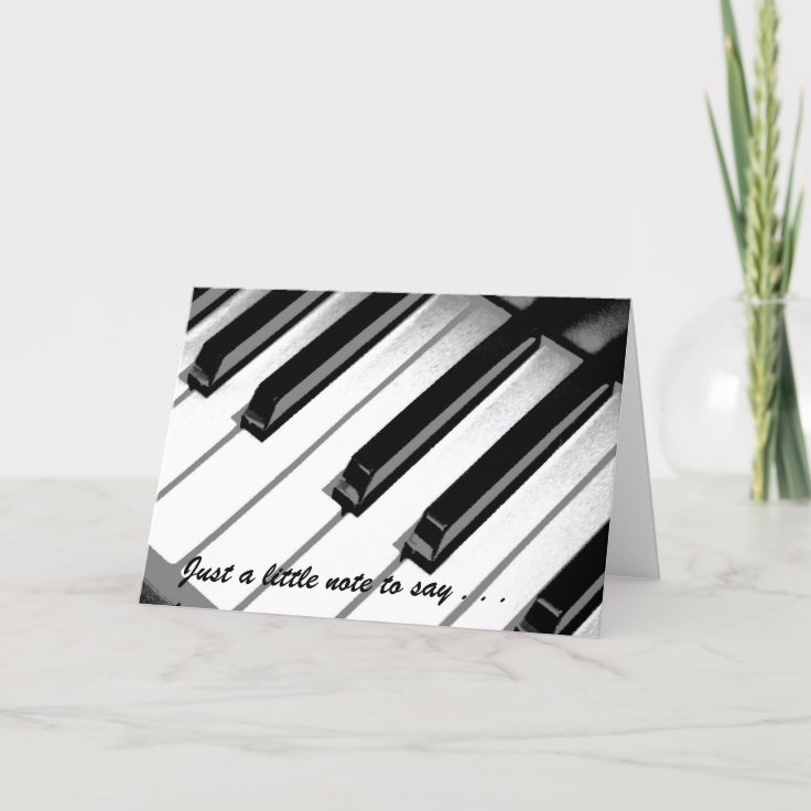 Just A Little Note Music Get Well Card | Zazzle