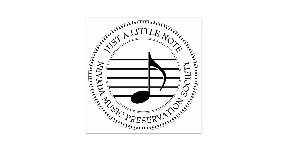 JUST A NOTE Music Club Logo Stamp | Zazzle