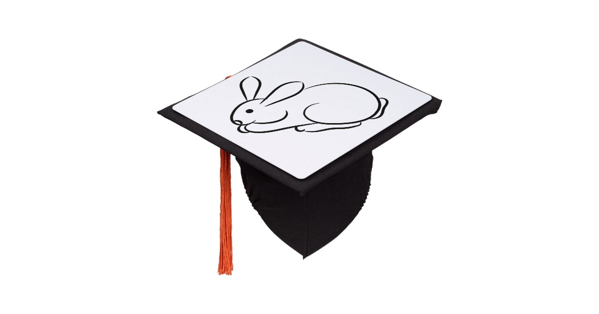 Just a Rabbit Graduation Cap Topper | Zazzle