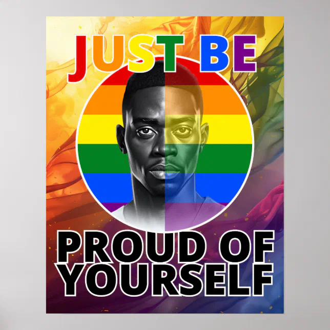 Just be Proud of Yourself - Black Male Model Poster | Zazzle