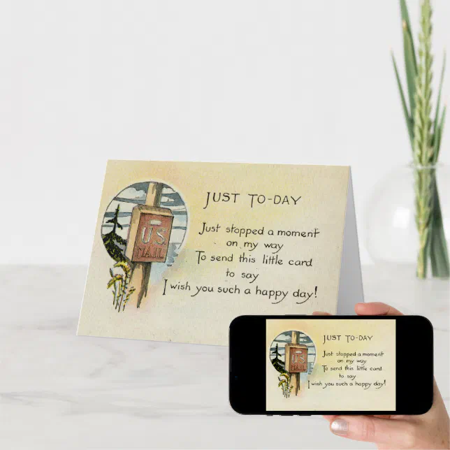 Just Because Greeting Card (1921) | Zazzle