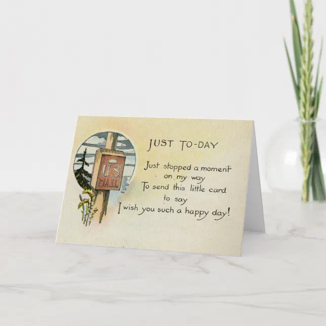 Just Because Greeting Card (1921) | Zazzle