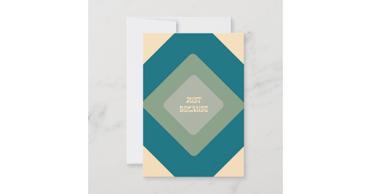 Just Because Notecards in Blue | Zazzle