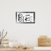 "Just Bike" Graffiti from Bike Parts & Tire Tracks Poster | Zazzle