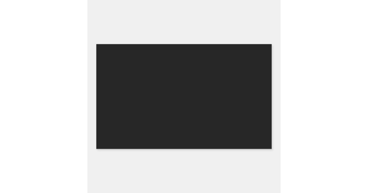 Just black hex code 000000 rectangular sticker | Zazzle