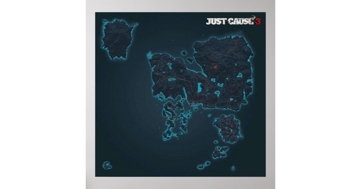 Just Cause 3 Map Poster | Zazzle