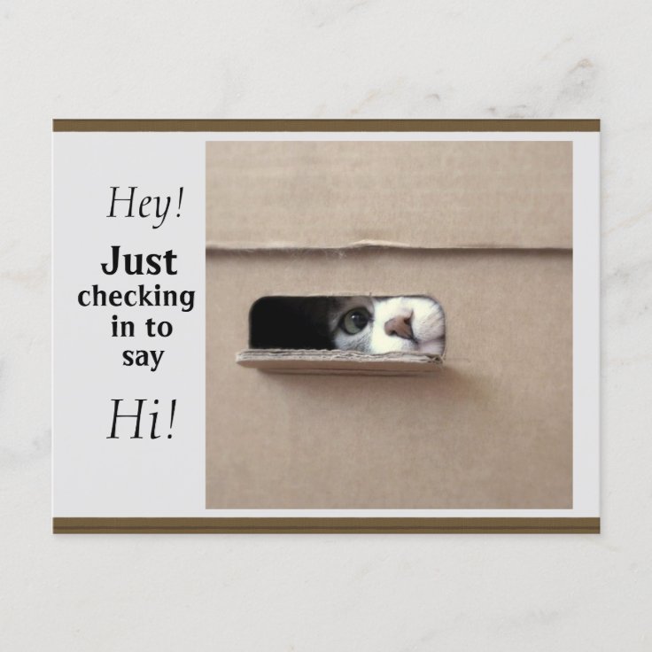 Just Checking Postcard | Zazzle