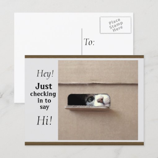Just Checking Postcard | Zazzle